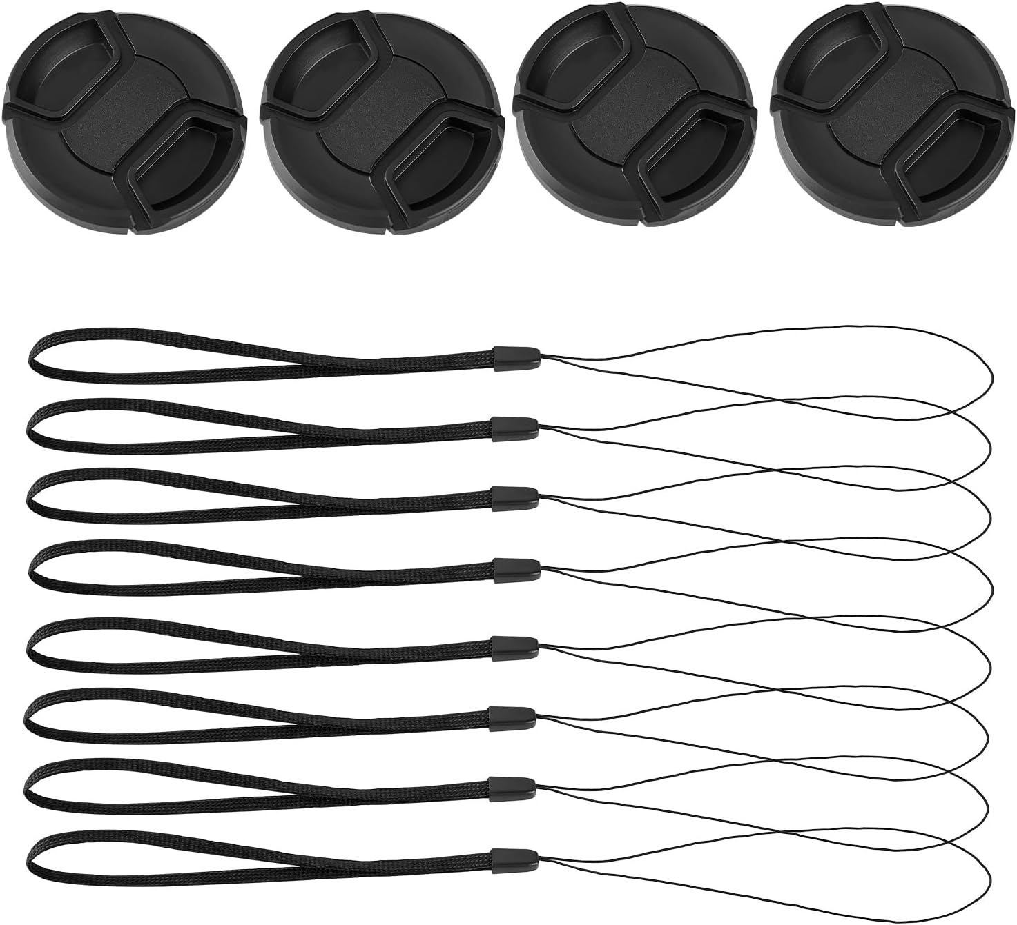 Amazon.com : ZZJMCH 4 Pcs 58mm Center Pinch Front Lens Cap Compatible ...