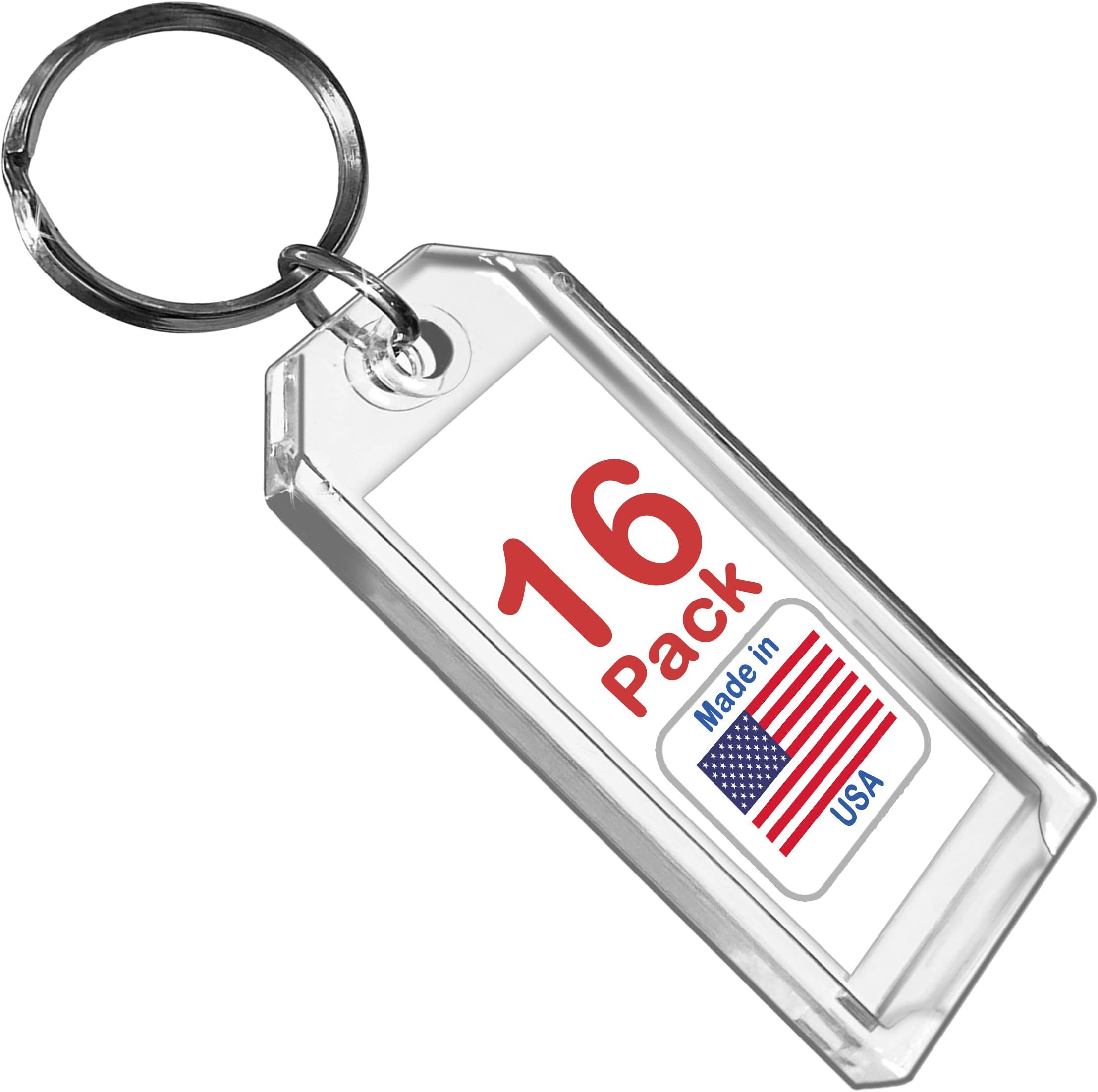 Premium Key Tag 3” Slip-Slot Plastic Heavy Duty (Clear Crystal Color ...