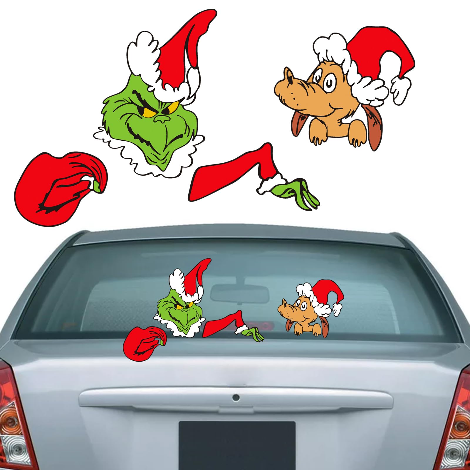 Amazon.com - Christmas Car Decorations, Cute Christmas Car Decals ...