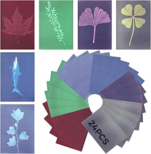 Amazon.com : Joyibay Colorful Sun Print Paper Kit, 24 Sheets Sun Art ...