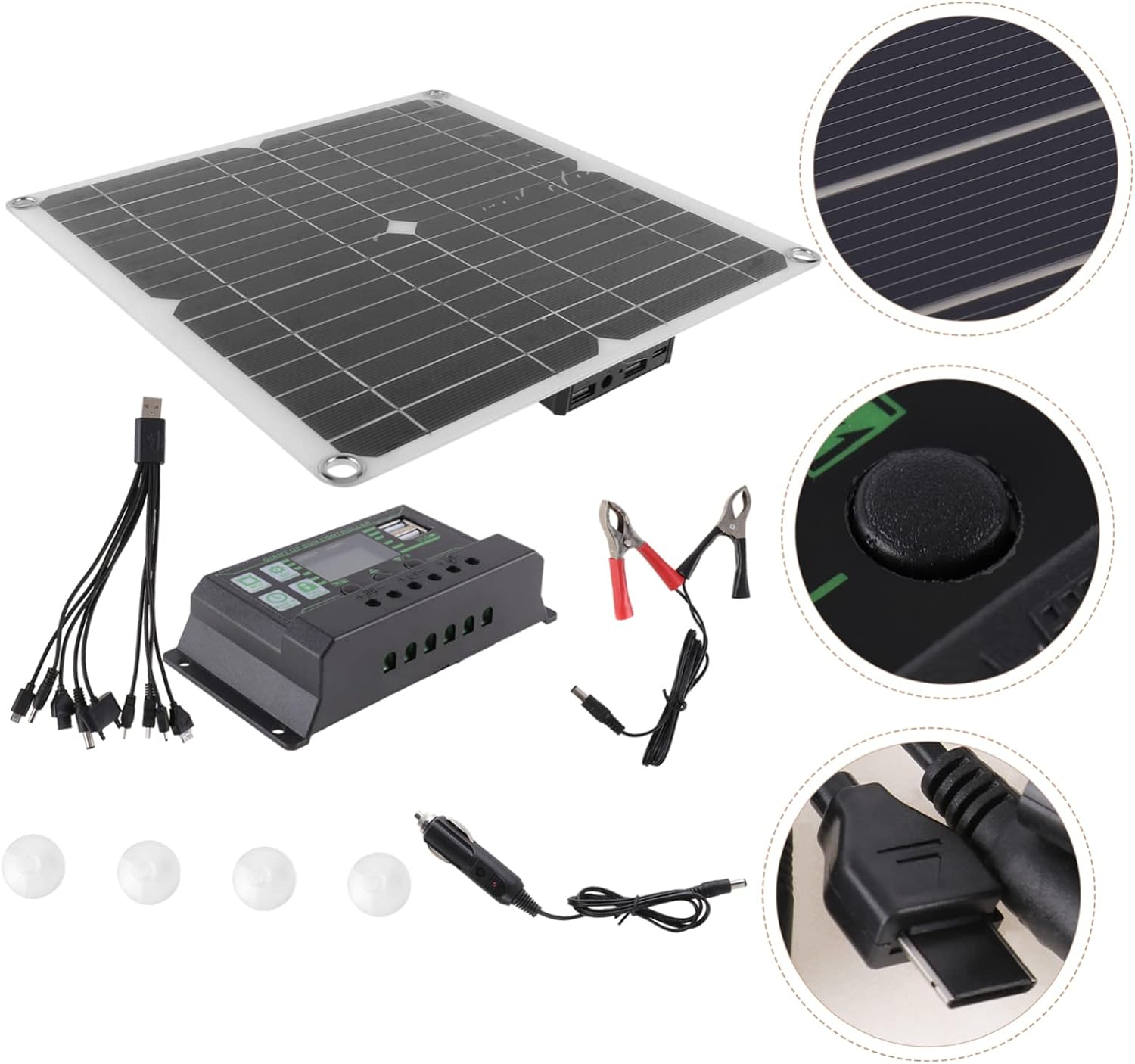 HAKIDZEL 1 Set Solar Panel Solar Power System Off Grid Solar System ...