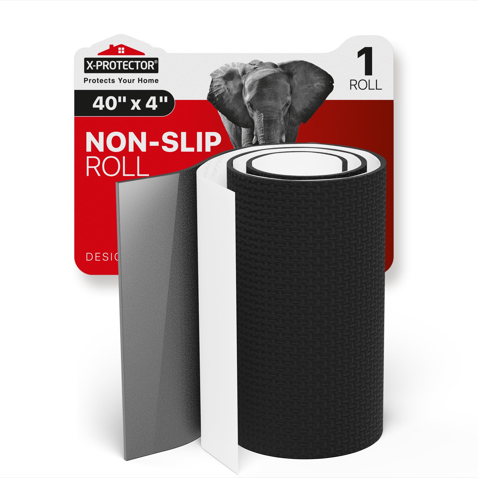 X-Protector Rubber Roll 40 x 4 inches - Black Non Slip Pad - Universal ...