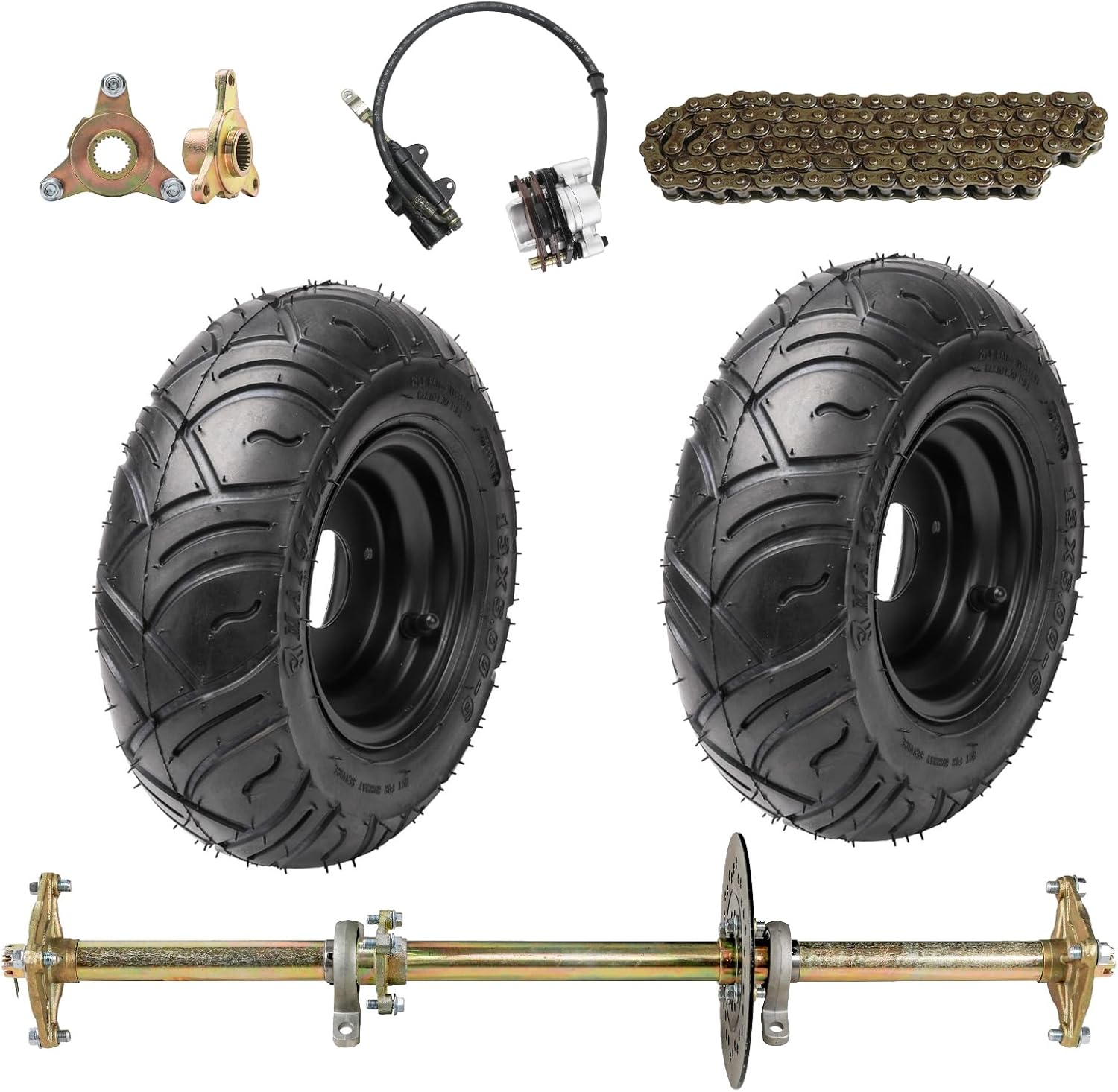 Amazon.com: CWTD Complete 1-Inch Steel Live Axle Kit for Go Kart, Quad ...