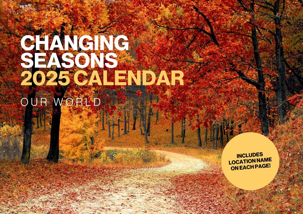 Seasons Calendar 2025 – Large 12 Month 2025 Calendar Month to View 2025 ...