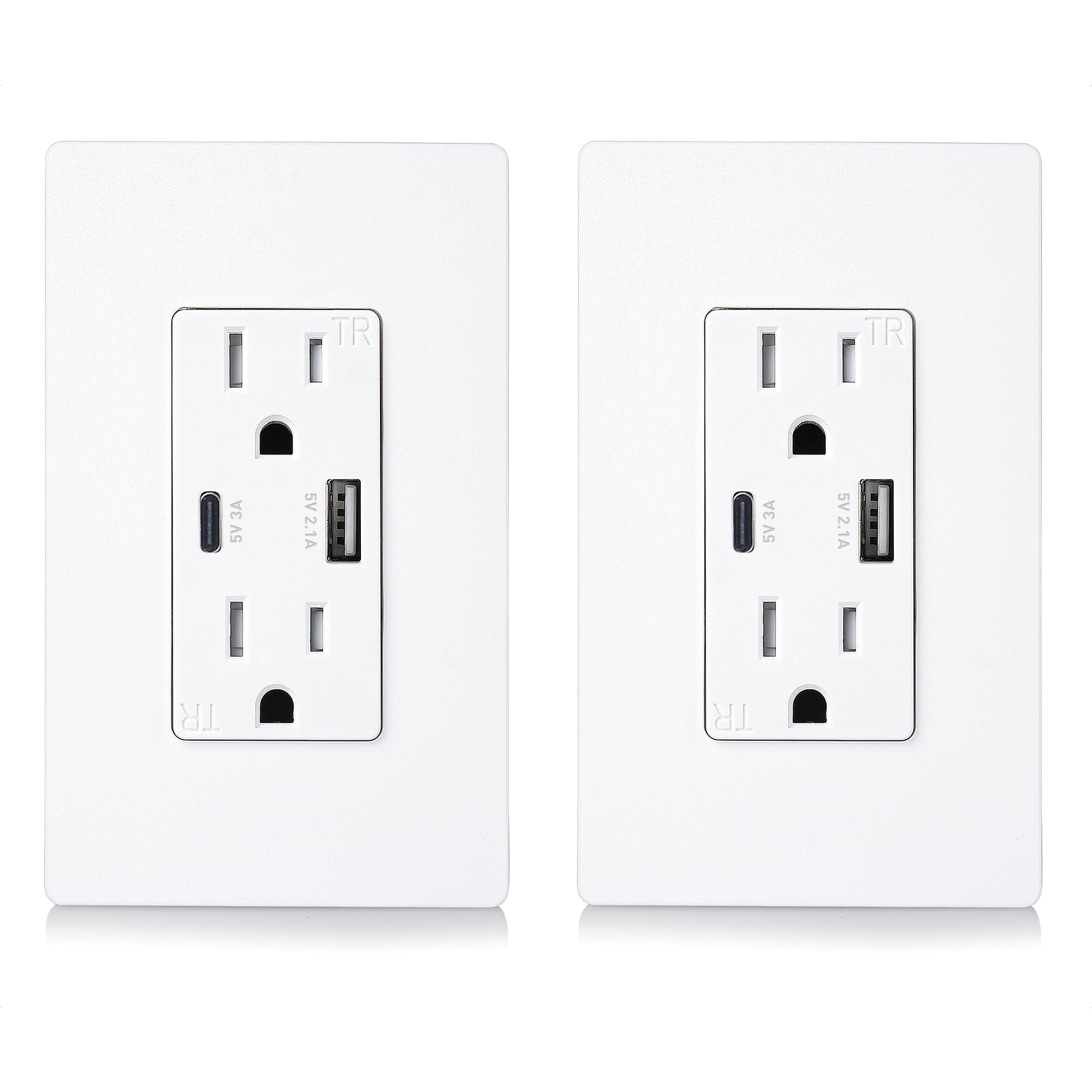 [ETL Listed] Cable Matters 2-Pack, 21W Tamper-Resistant USB Outlets ...