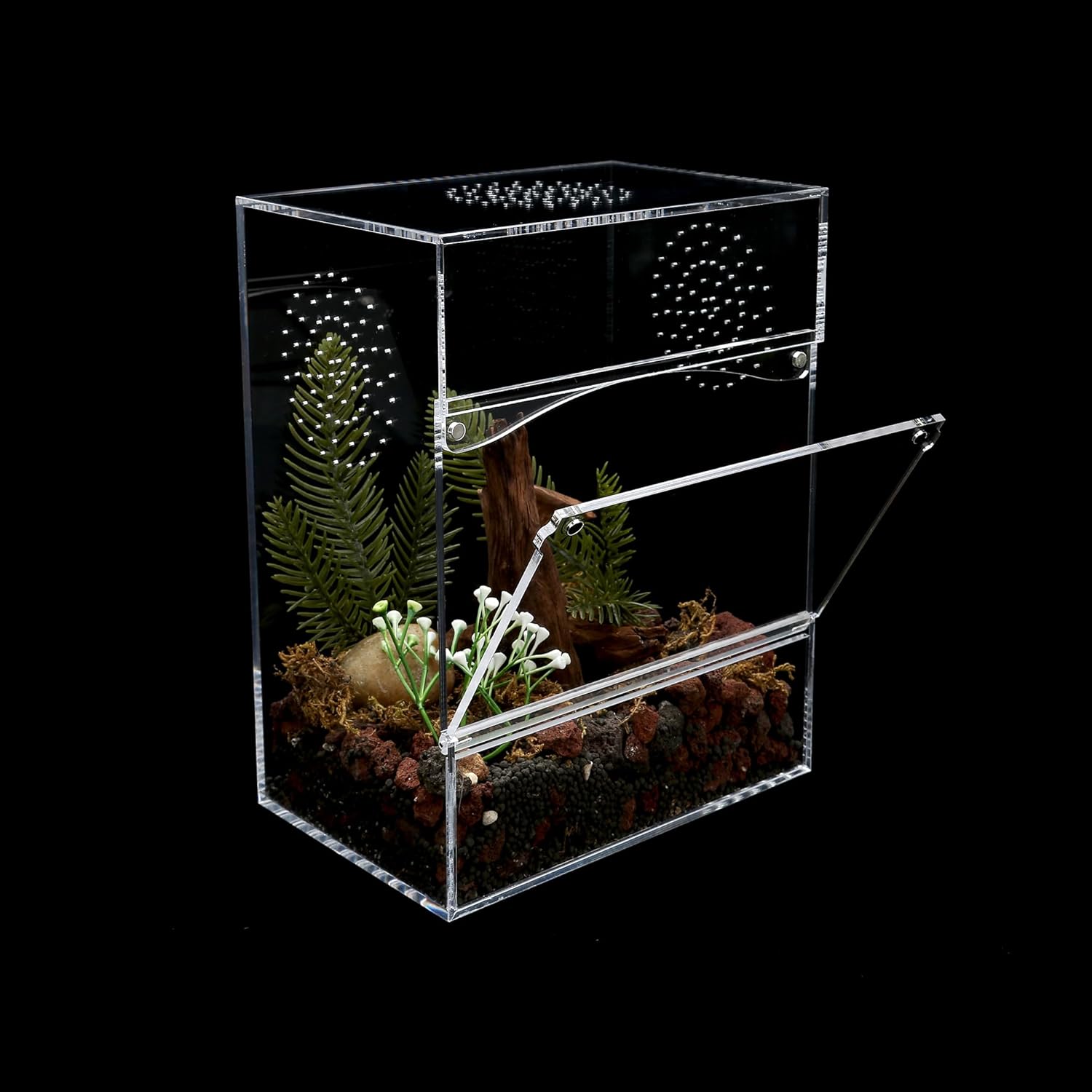 Acrylic Tarantula Enclosure Jumping Spider Enclosure with Front Opening ...