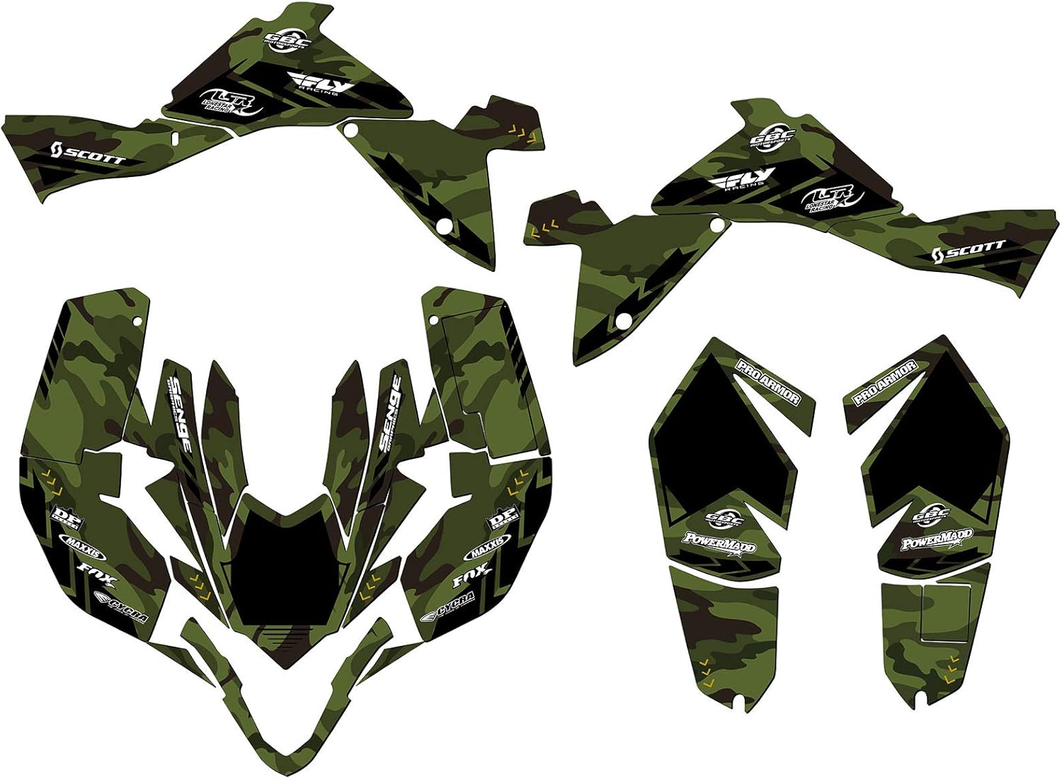 Amazon.com: 2009-2012 LTZ 400 Apache Green Senge Graphics Kit ...
