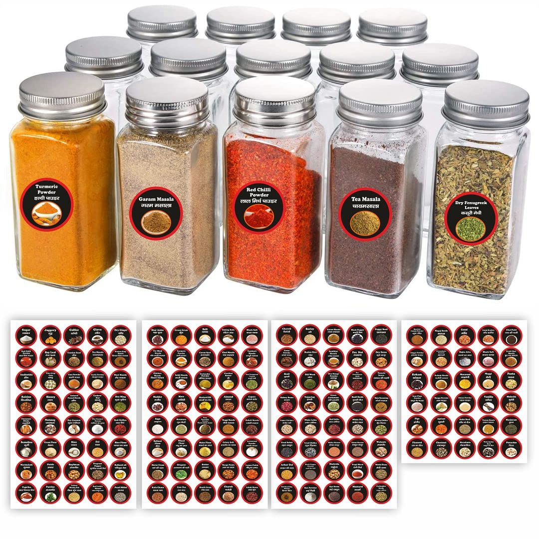 CVANU Spice Printed Label Self-Adhesive/Waterproof Vinyl Sticker for ...