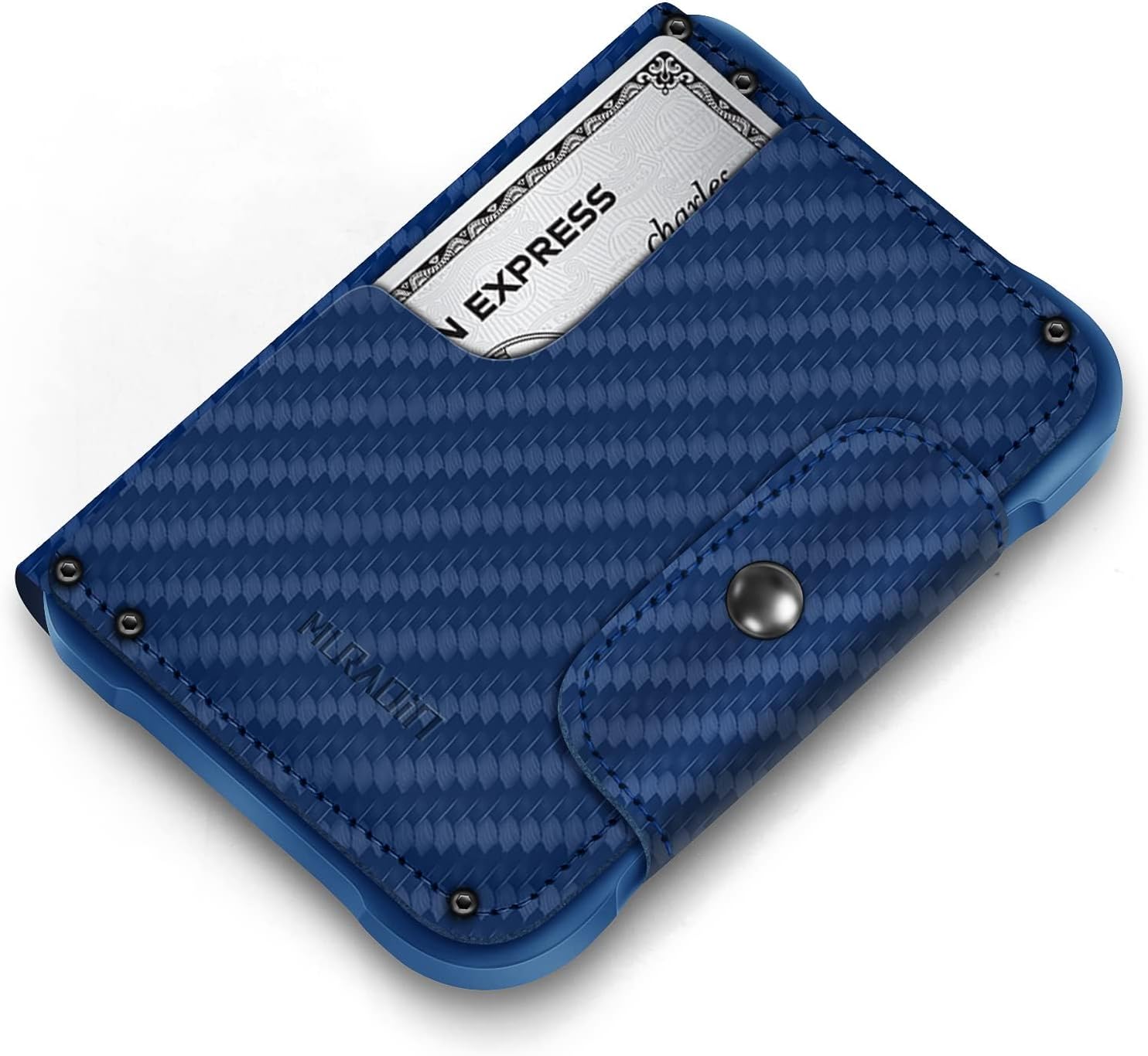 Amazon.com: MURADIN Minimalist Slim Business Bifold Wallet for Men ...
