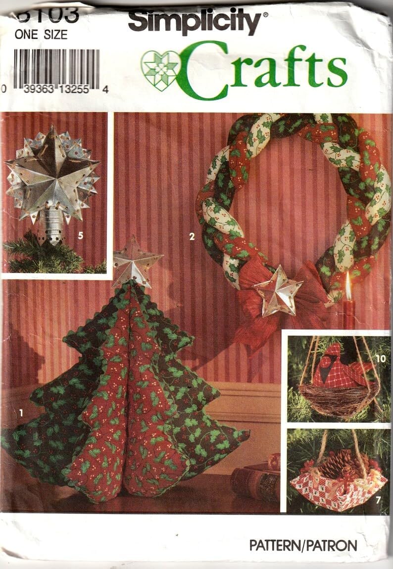 Amazon.com: Simplicity Crafts Pattern 8103 Christmas Decor and ...
