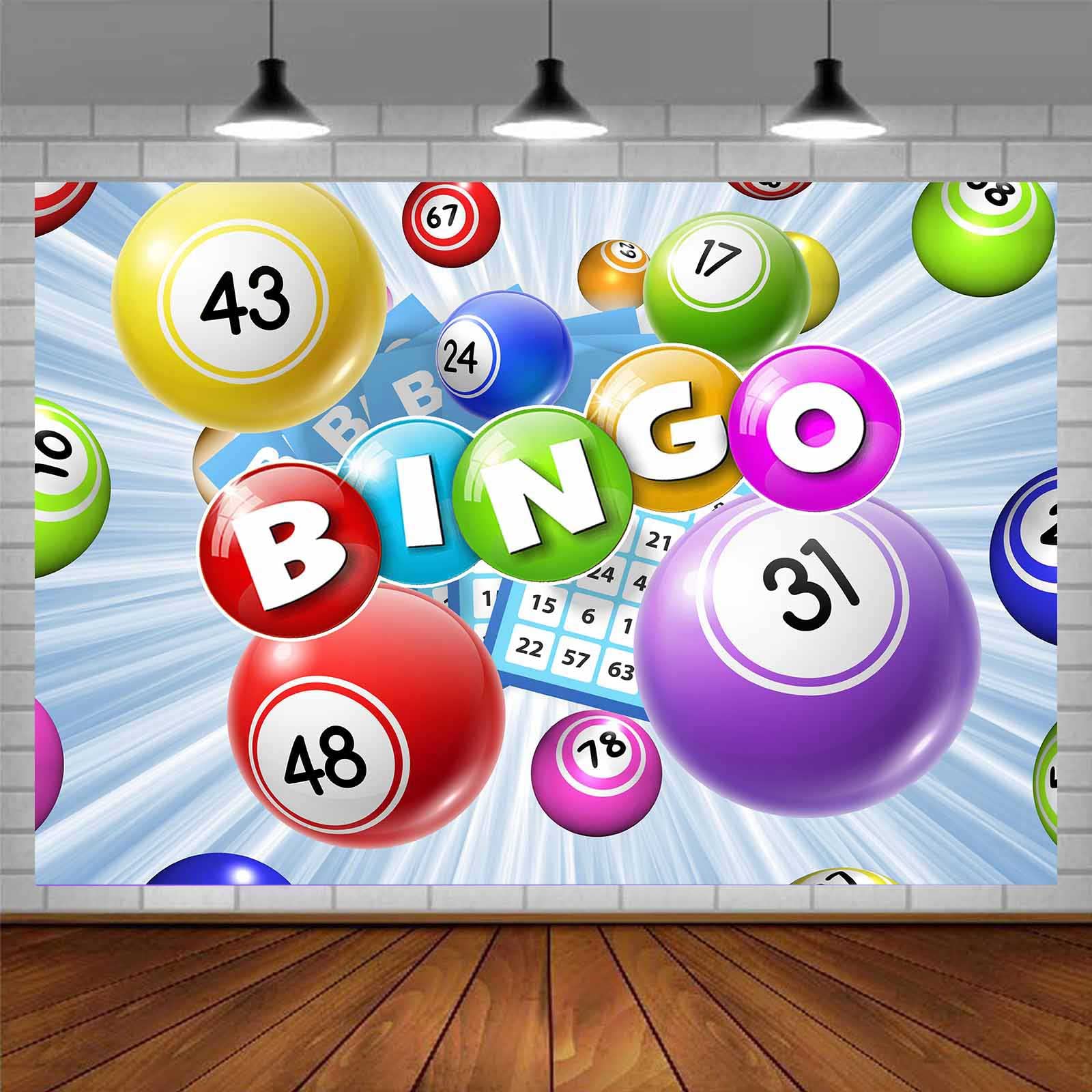 Amazon.com : EMDSPR Bingo Backdrop, 7x5ft Vinyl, Lottery Winning Ball ...