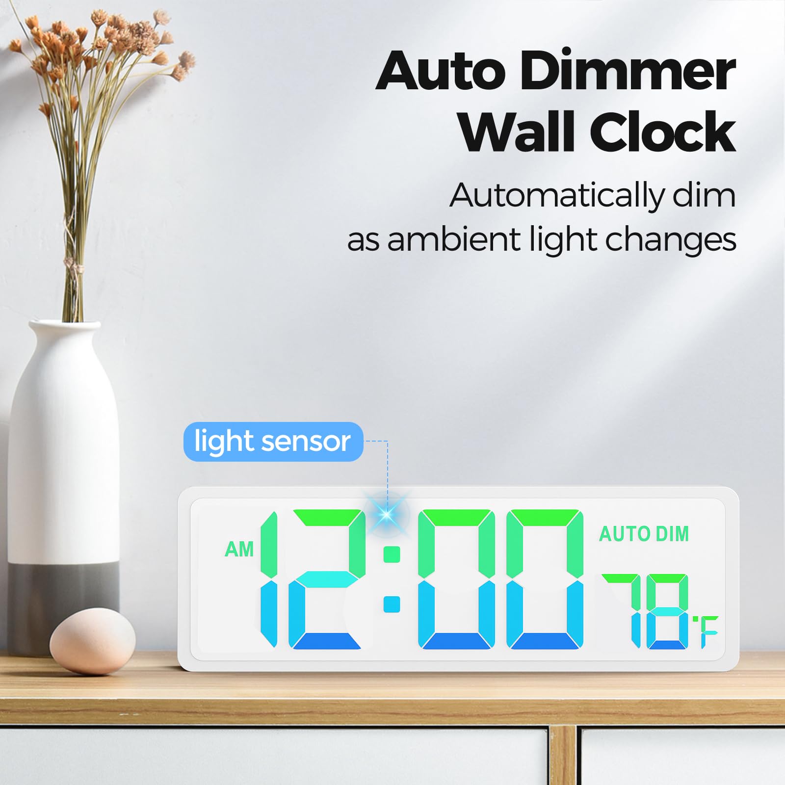 Snapklik.com : REACHER 16.5" Large Digital Wall Timer Clock