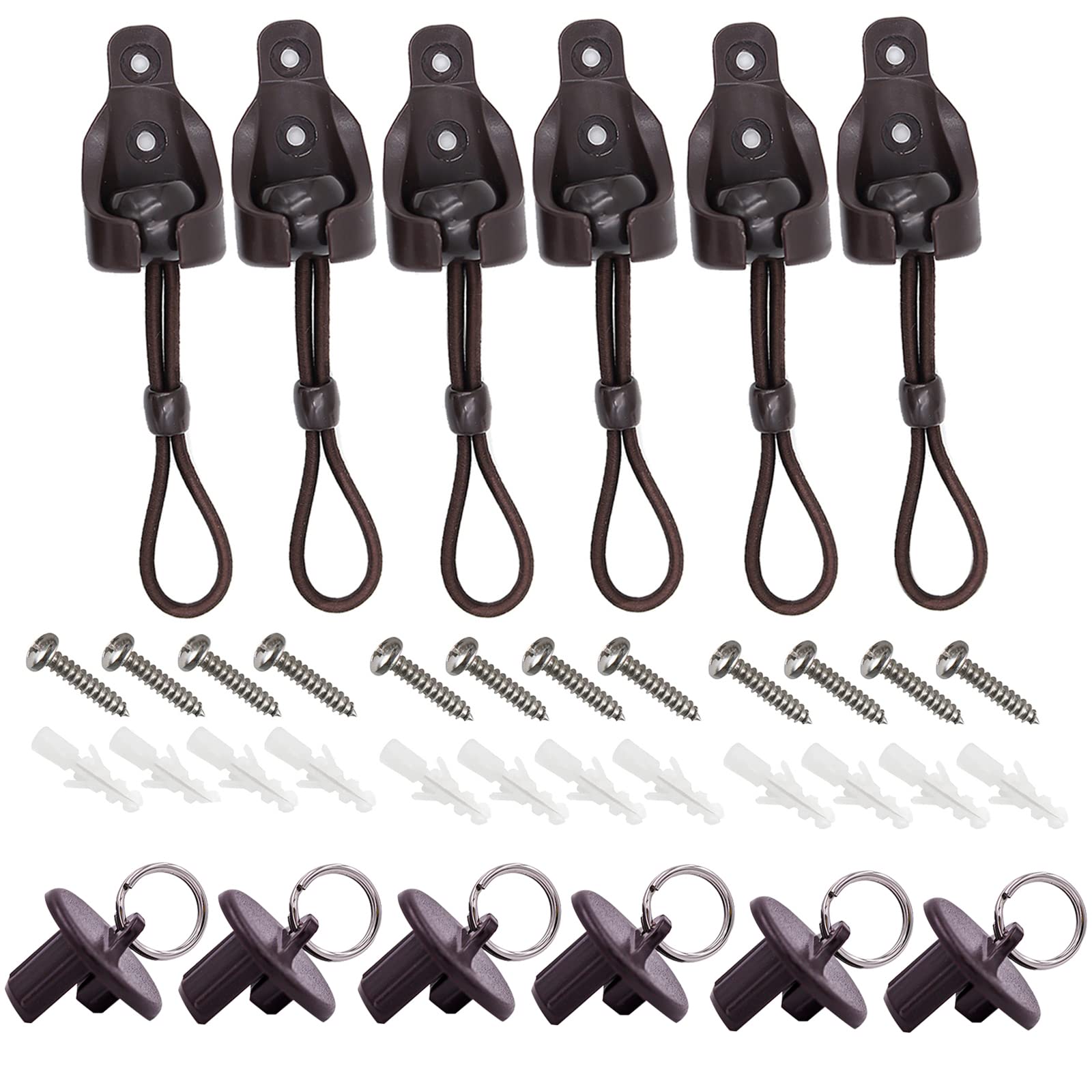 Amazon.com: Universal 3-Pack Bungee Pull Ring End Cap Kit,Replacement ...