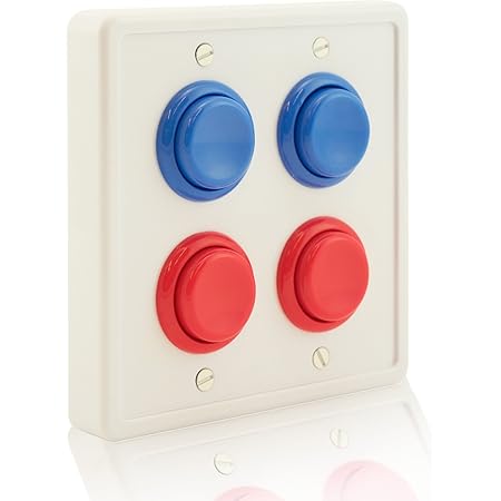 Amazon.com: Arcade Light Switch Plate Cover, (White/Red Red,Blue Blue ...