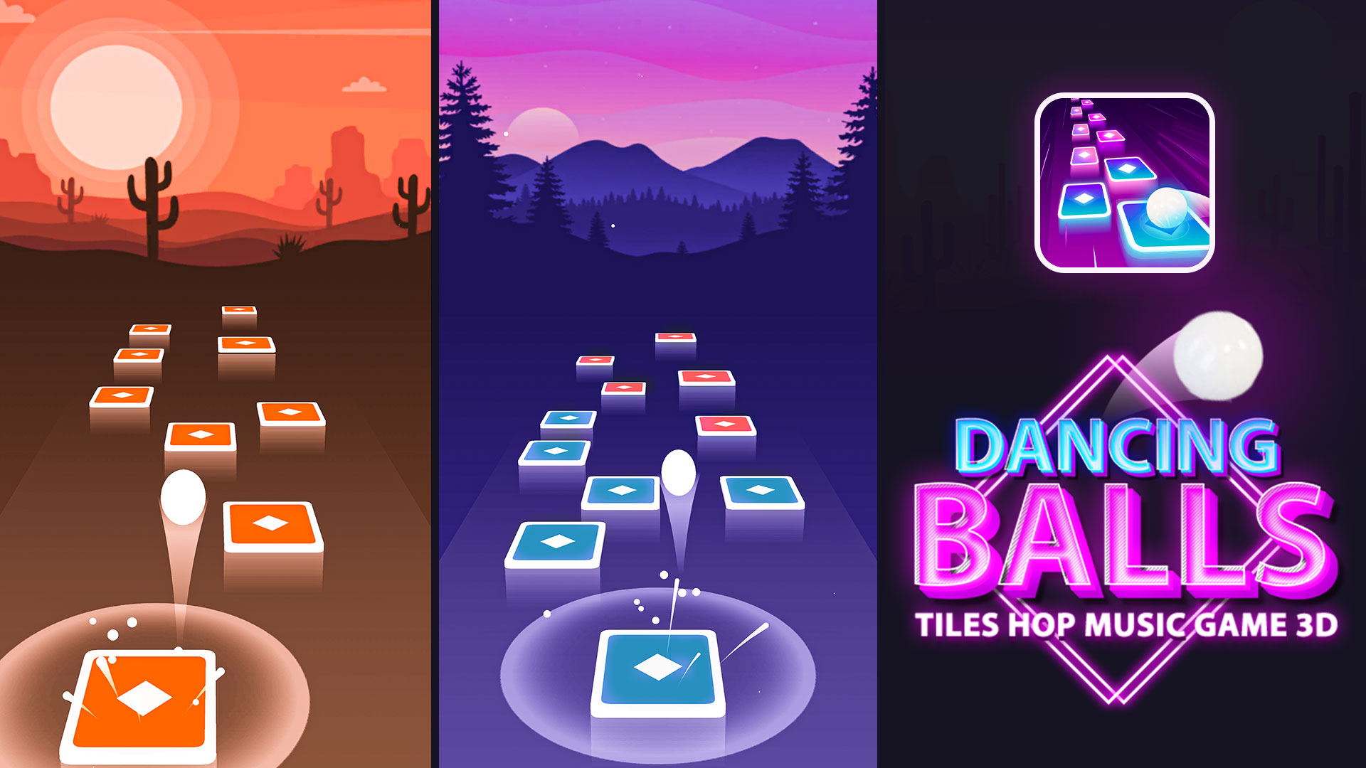 Dancing Ballz Tiles Hop Music Road Rhythm Game: Bouncy Ball Breakdance ...