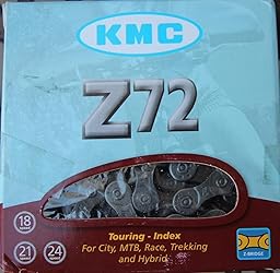 Amazon.com : KMC Z72 7/8sp chain (Silver/Gray) - Packaging May Vary : Bike Chains : Sports ...