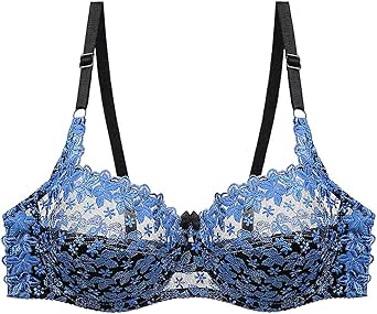 Lace Bras for Women Plus Size Push Up Underwire Bra See Through ...