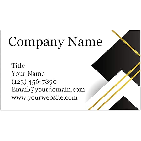 Amazon.com : Custom Printed Business Cards - Thick Sturdy Stock - 3.5 ...