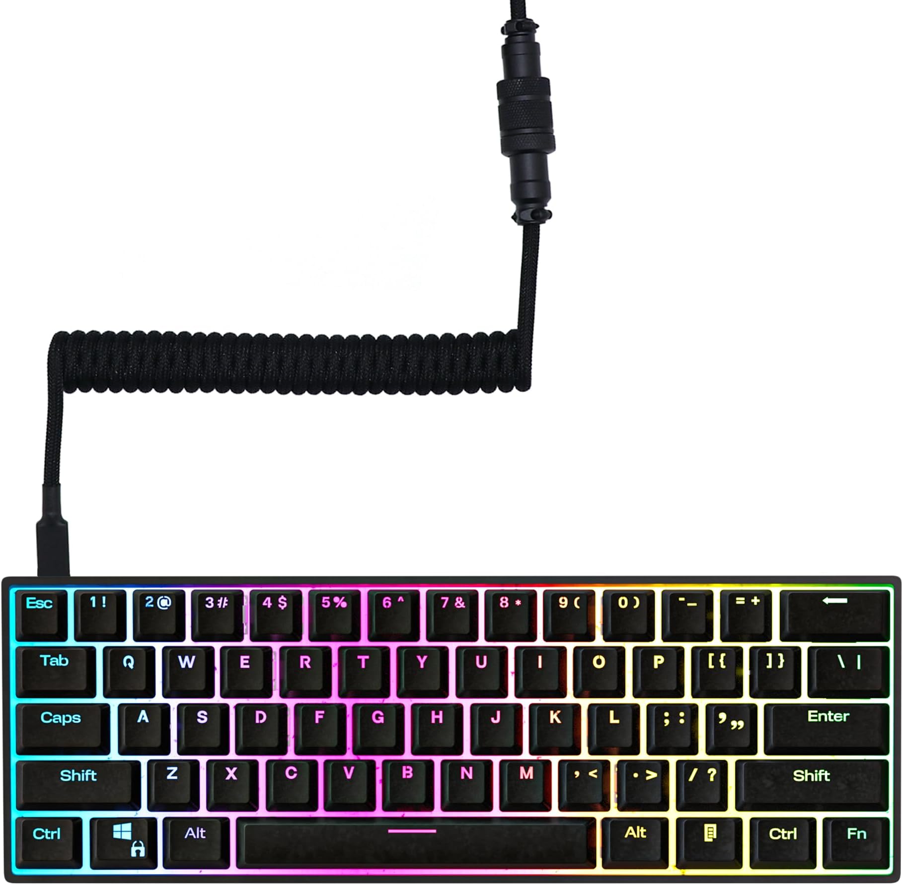 Amazon.com: Kraken Pro 60 Black Hot Swappable 60% Mechanical Keyboard ...