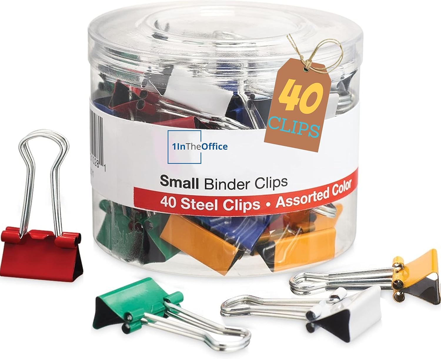 Amazon.com : 1InTheOffice Small Binder Clips 3/4 Inch, Paper Clamps ...