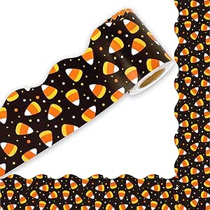 Amazon.com: Whaline 32.8Ft Halloween Bulletin Board Border Candy Corn ...