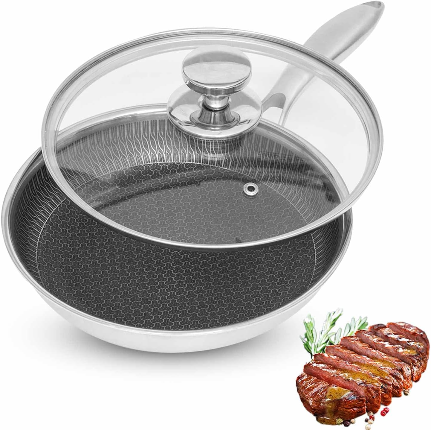 Amazon.com: Oster Modessa Hybrid Premium Non-Stick Tri-Ply Stainless ...