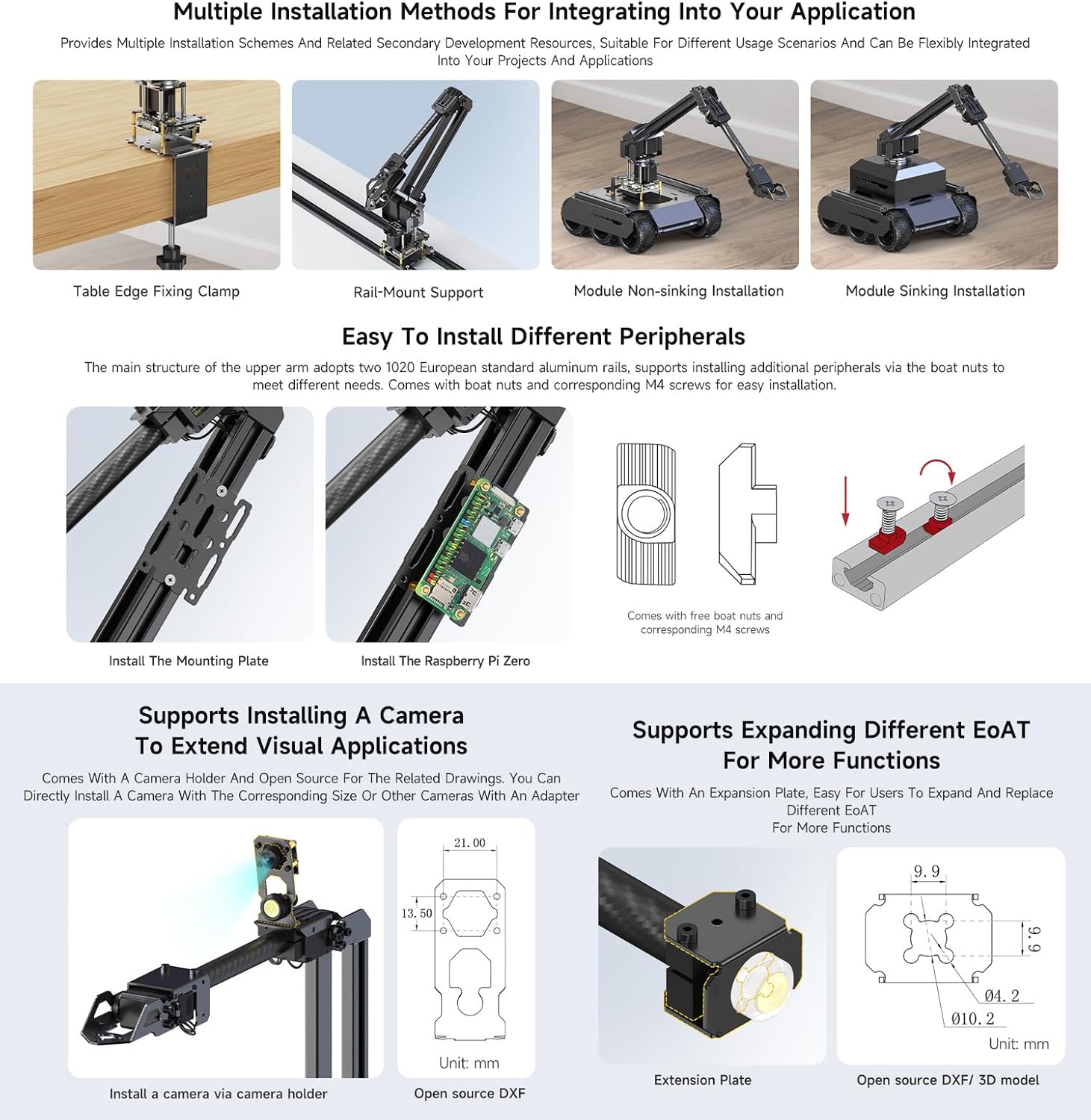 Waveshare Robotic Arm Kit, Desktop Robot Kit, High-Torque Serial Bus Servo, Based On ESP32, 4 ...