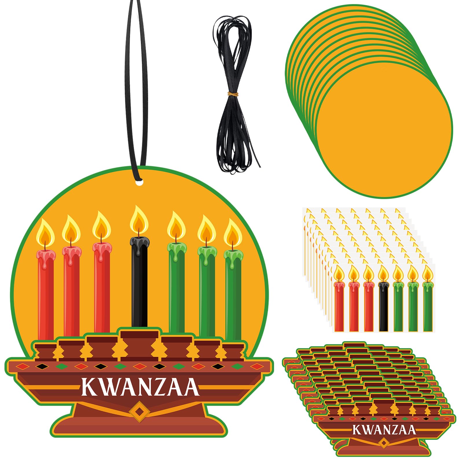 Amazon.com: Motipuns 24 Sets Kwanzaa Craft Make Your Own Candles with ...