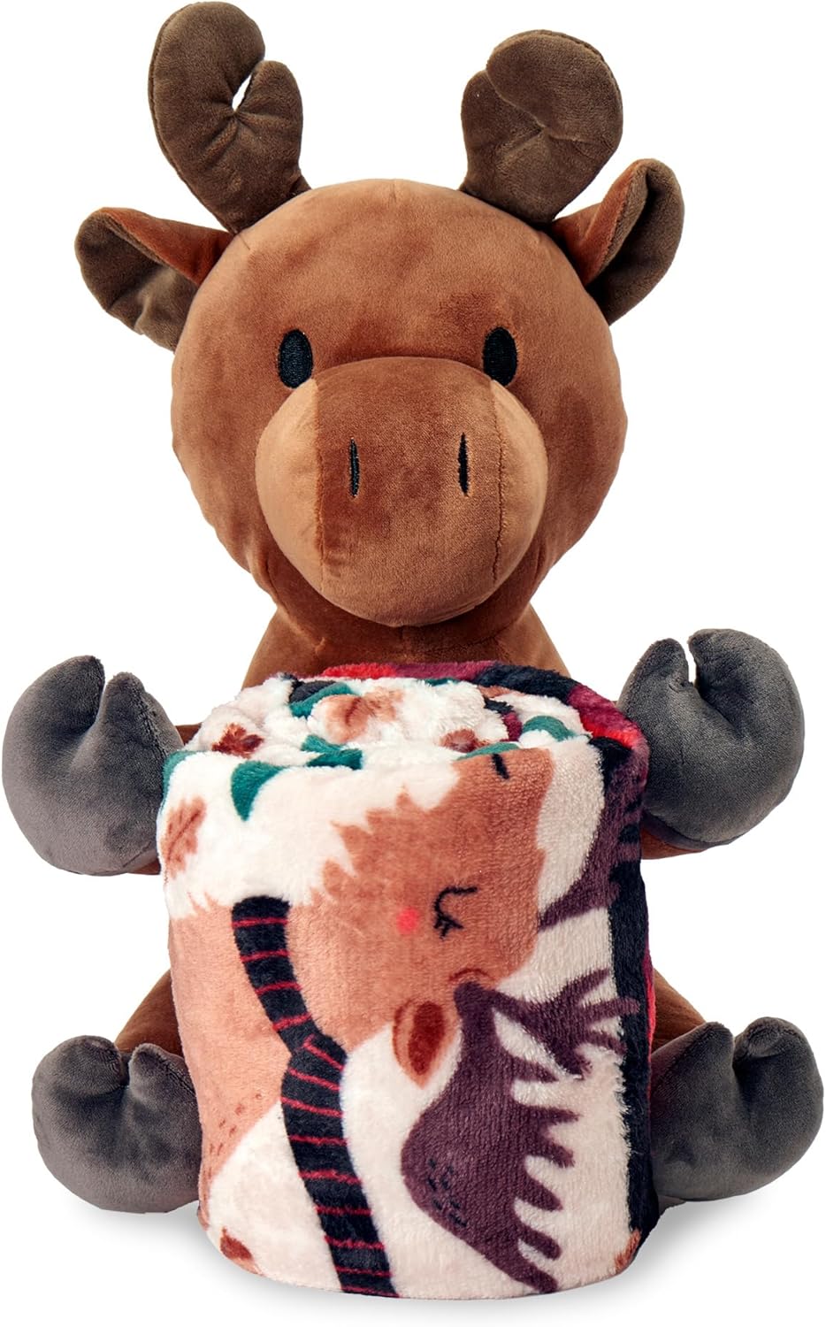 Amazon.com: ROLLEE POLLEE Moose Parade Hugger Pillow & Silk Touch Throw ...
