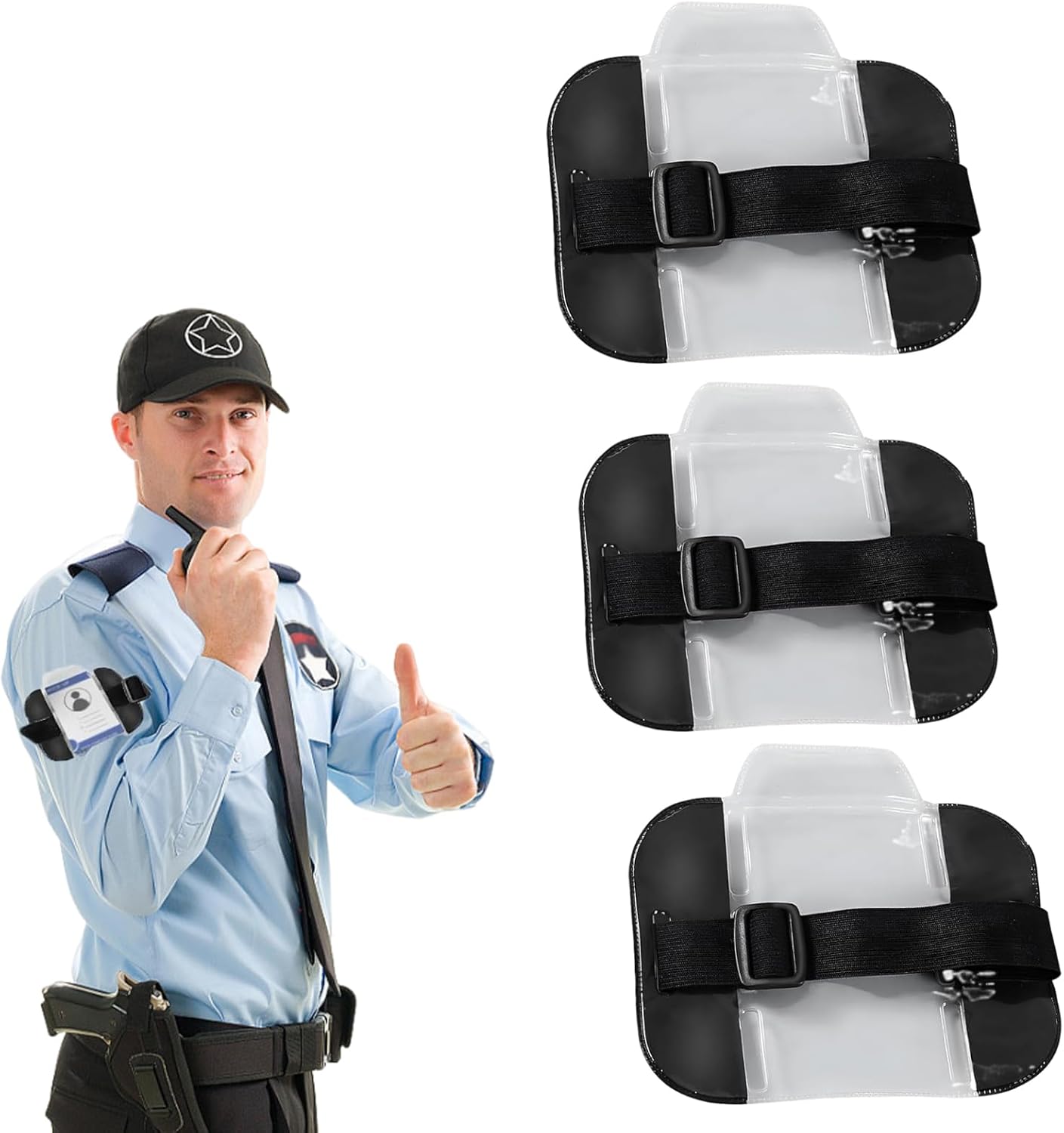 3 Pcs Security Badge Holder Arm Badge Holders,Sia Badge Holder Armband ...