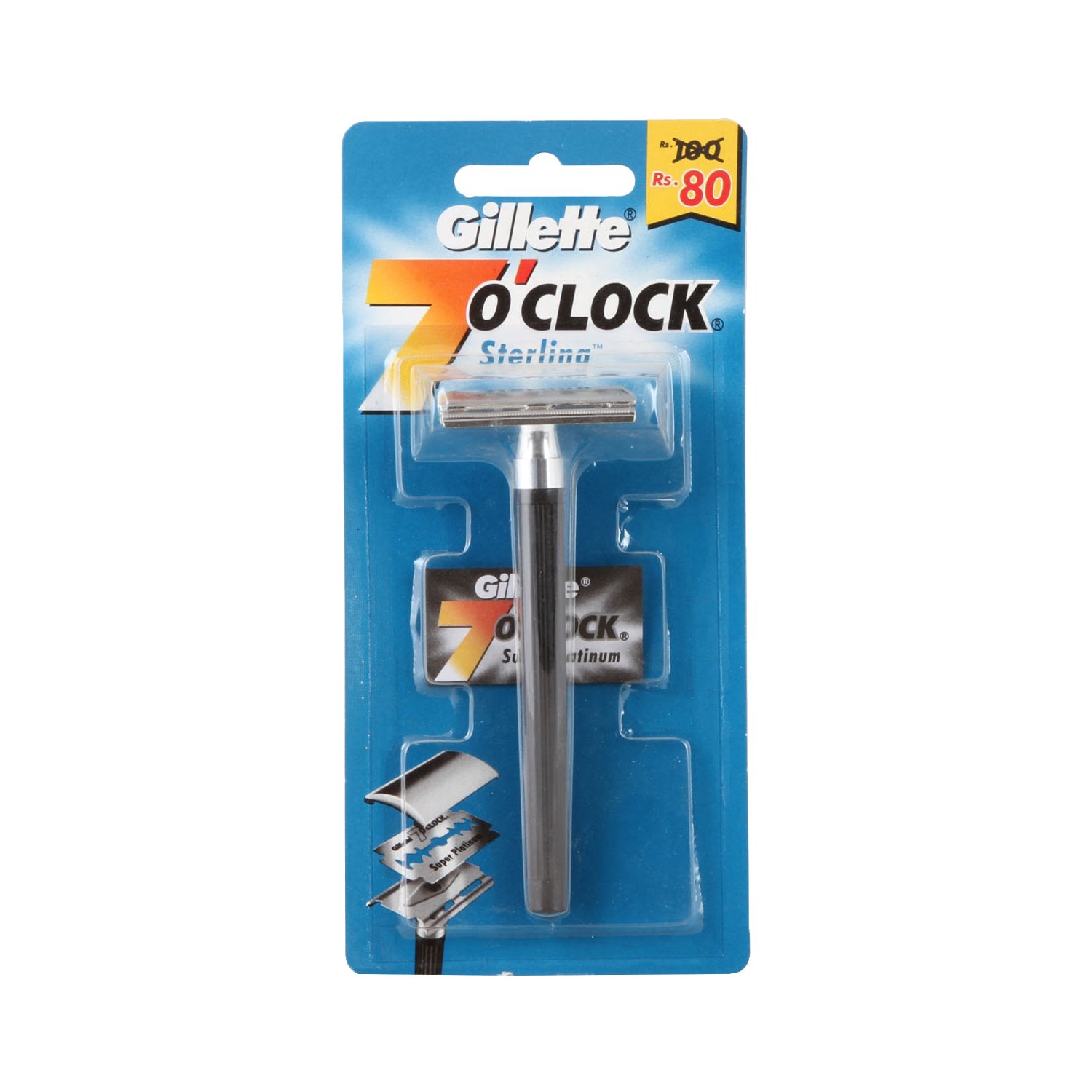 Gillette 7 O'Clock Shaving Razor - Sterling, 1 Razor Pack : Amazon.in ...