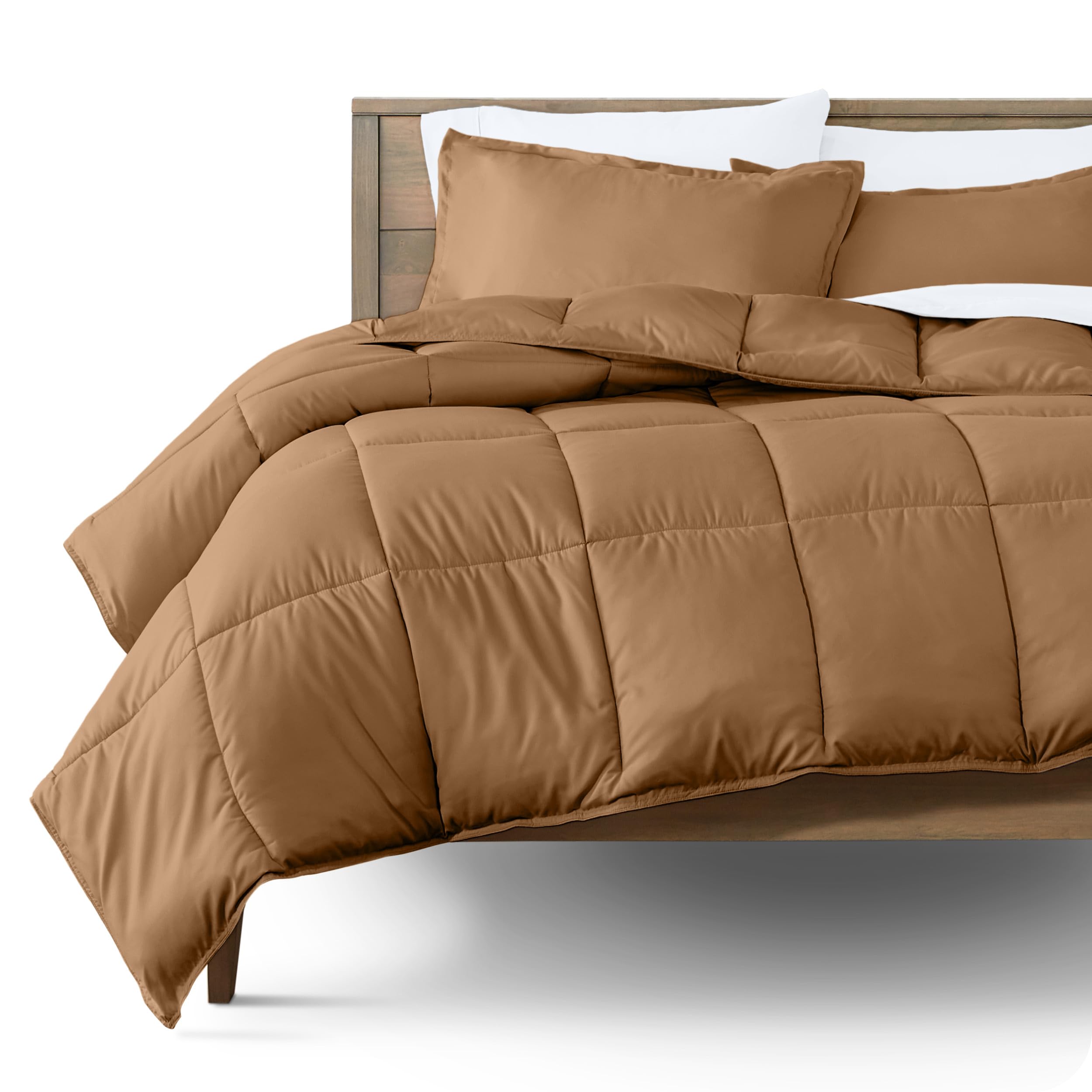 Amazon.com: Bare Home Comforter Set - Queen Size - Ultra-Soft - Goose ...