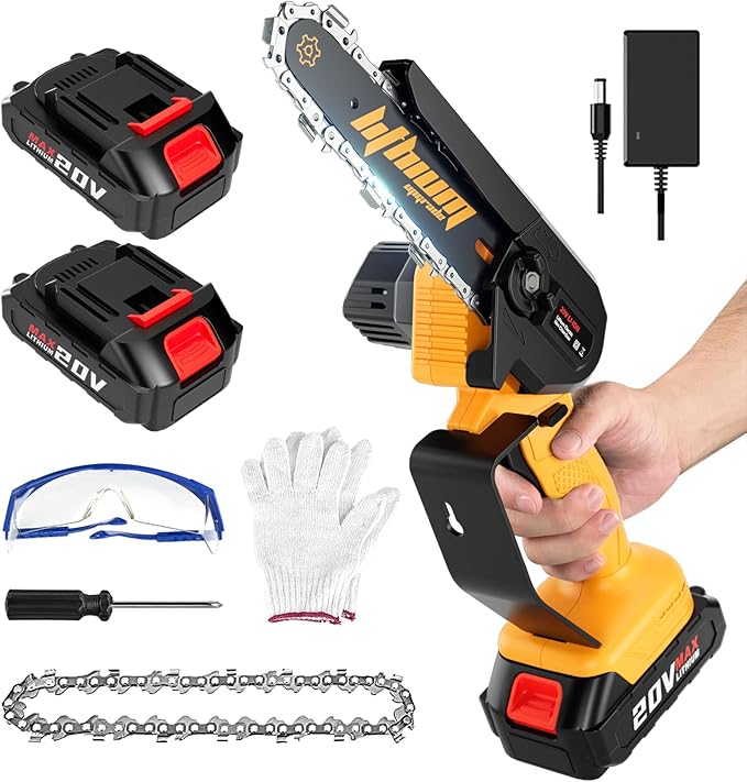 Amazon.com : Mini Cordless Chainsaw, 6 Inch Portable Electric Chain Saw ...