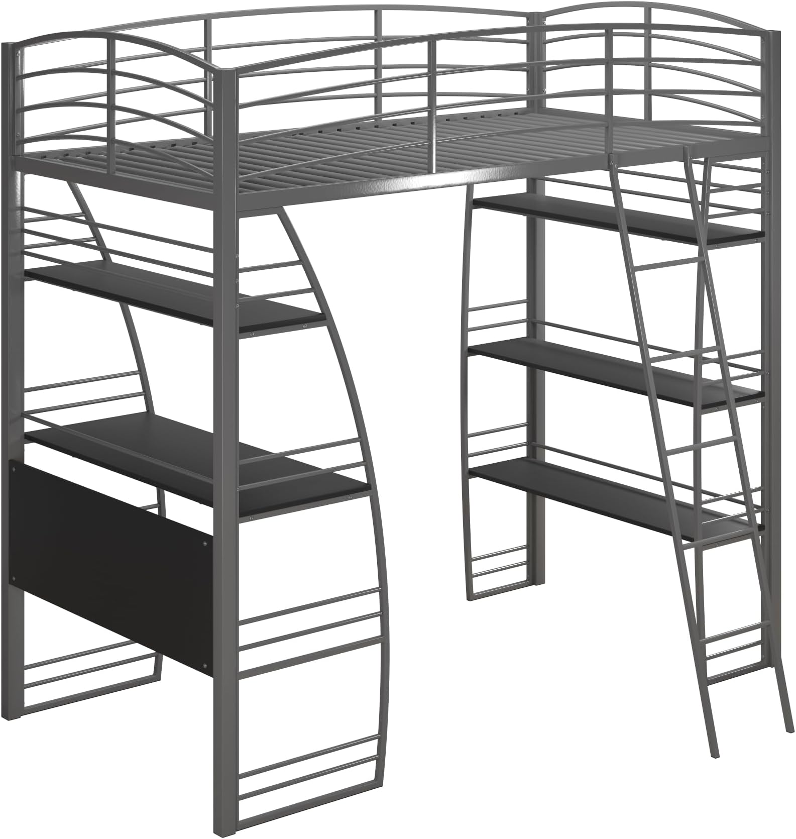 Amazon.com: Harper & Bright Designs L-Shape Loft Beds with Two Desk ...
