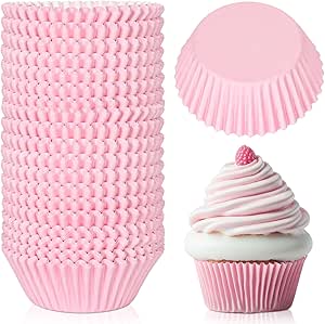 Amazon.com: Whaline 300Pcs Pink Cupcake Liners Wedding Baking Cups Pink ...