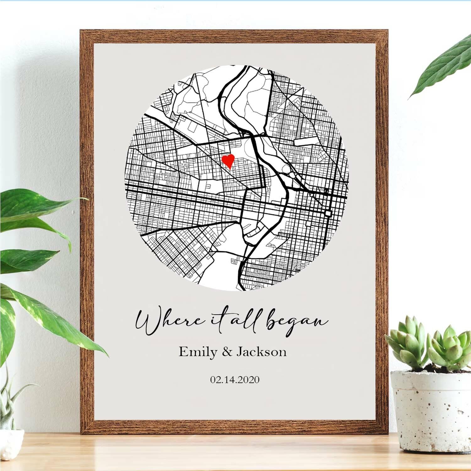 Amazon.com: Personalised Anniversary Meaningful Gifts, Where It All ...