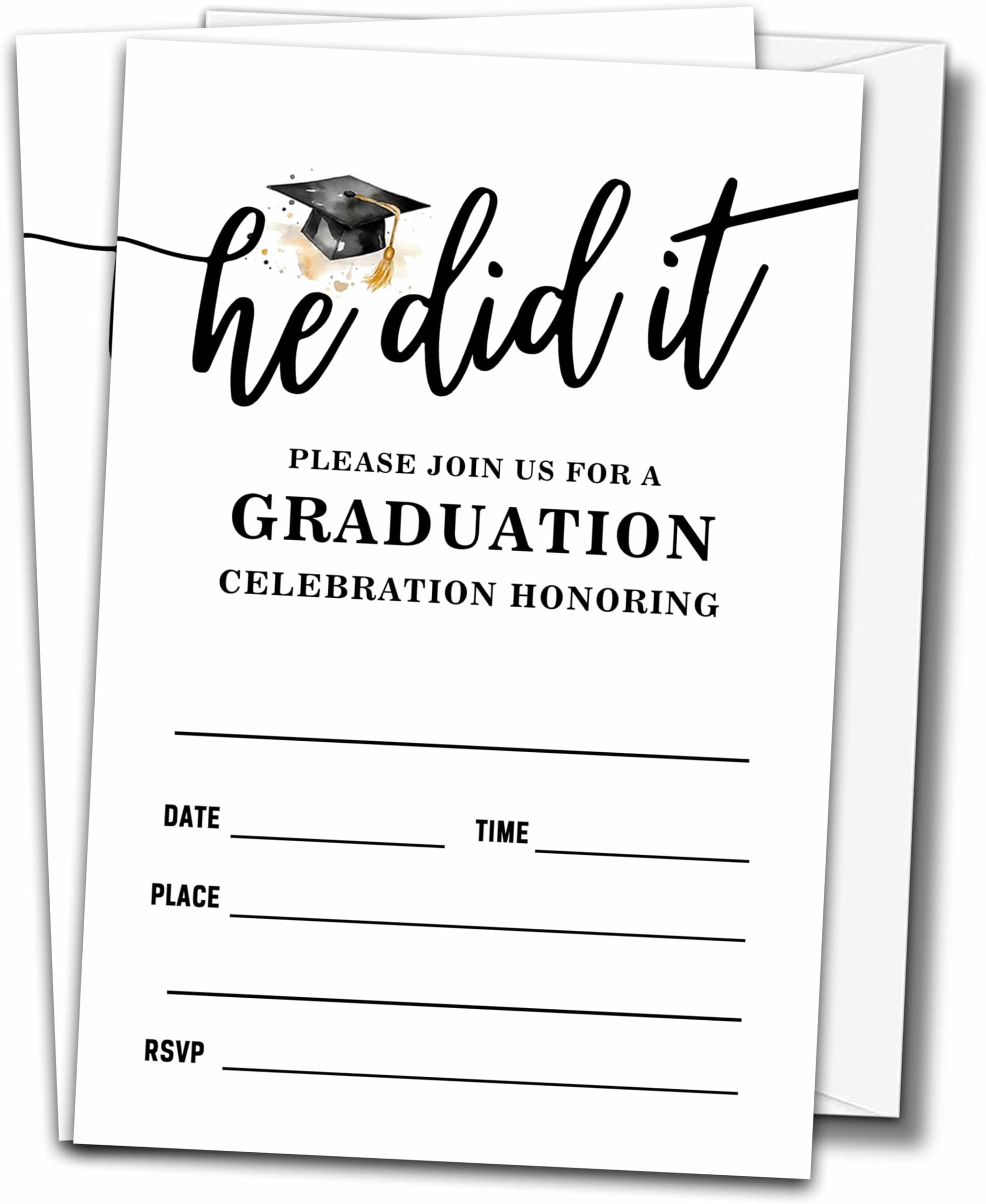 Amazon.com : Buildinest They Did It Graduation Invitation 20 Graduation ...
