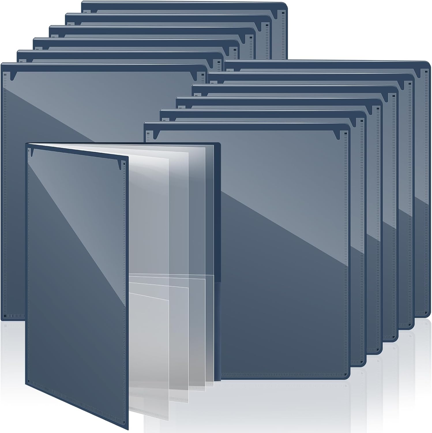 Amazon.com : Cholemy 12 Pcs Multi Pocket Folders Folio 11 Pocket ...