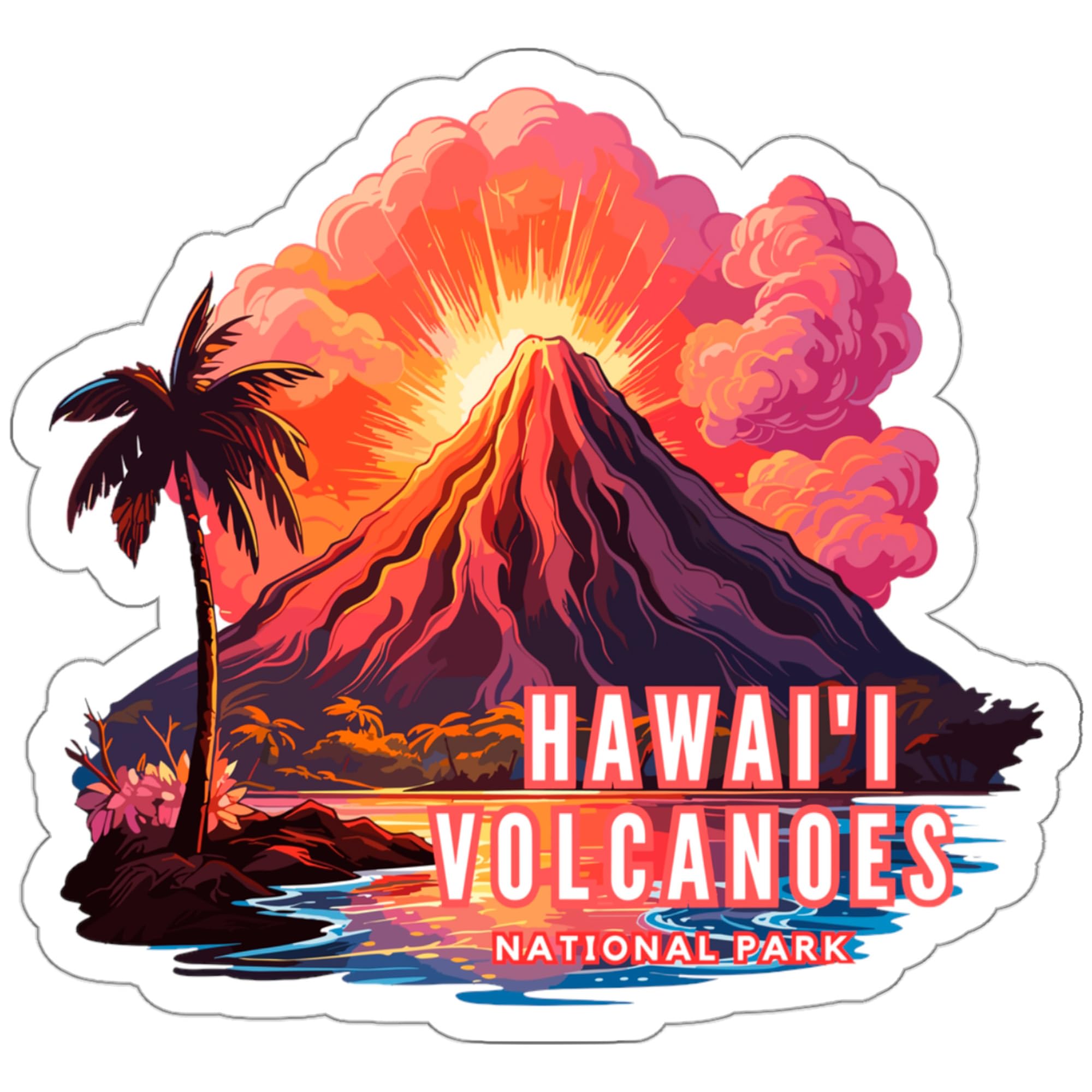 Amazon.com: Hawaii Volcanoes National Park Sticker Weatherproof ...