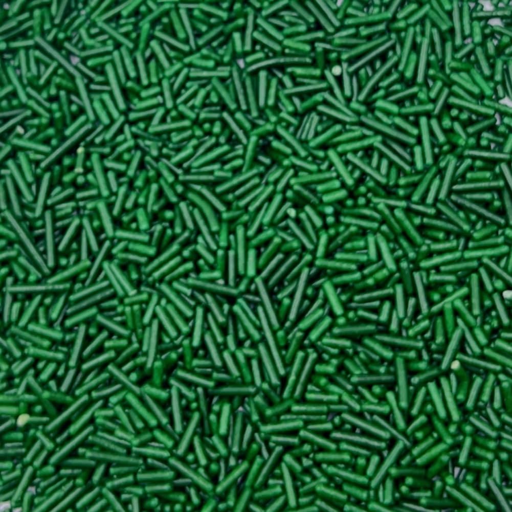 Amazon.com: Senchanting Green Jimmies Sprinkles, Edible Sprinkle Mix ...