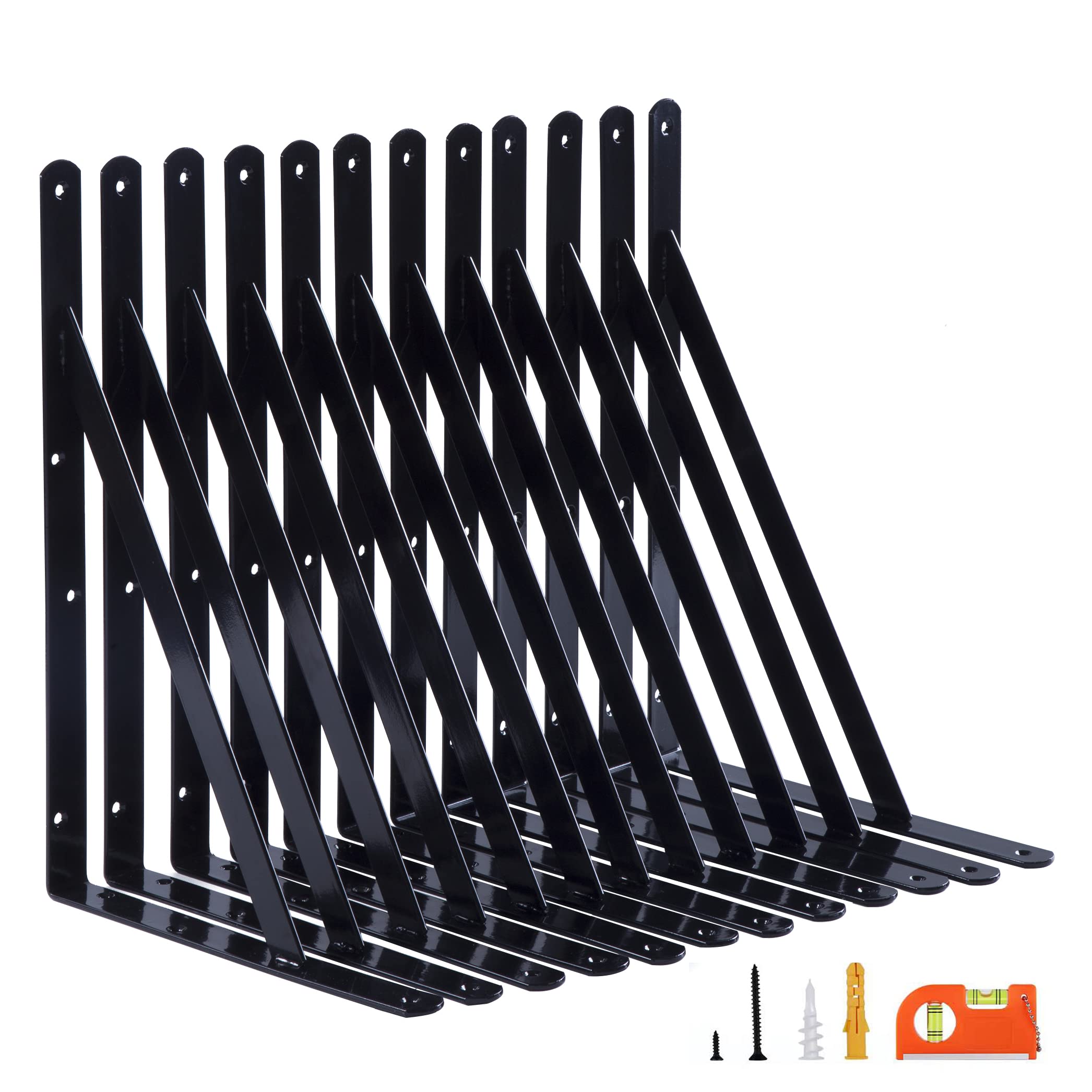 Buy NEODROP 12 Pack 14 Inch Heavy Duty Shelf Brackets Large Wall