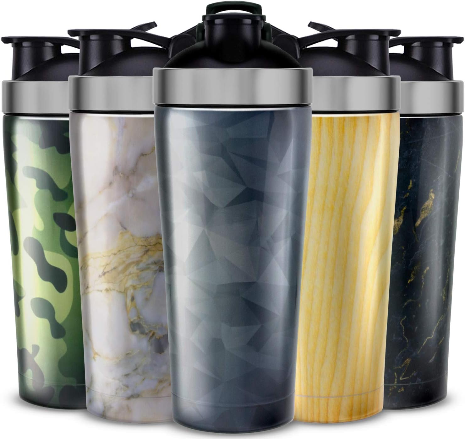 Amazon.com: 27oz 750ml Sublimation Shaker Bottle - White Heat Transfer ...