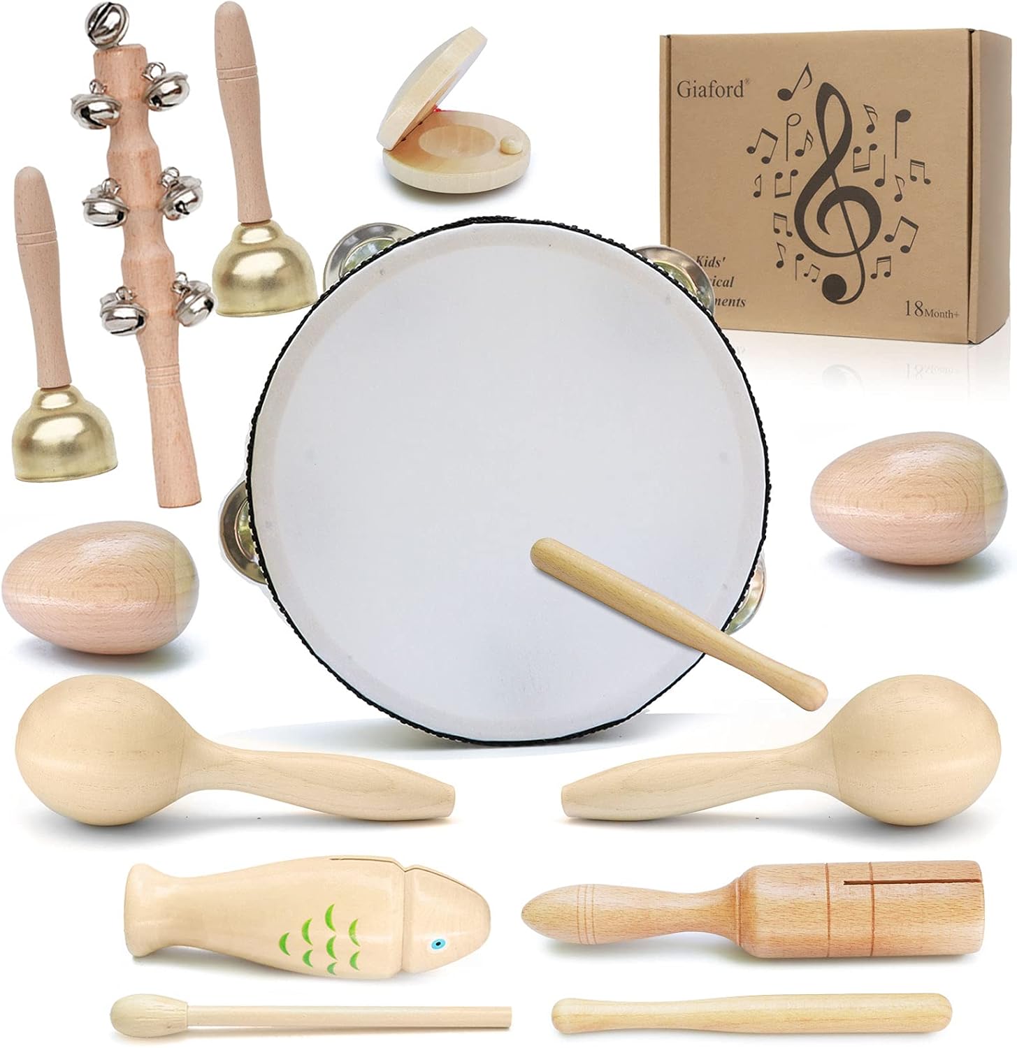Toddler Wooden Musical Instruments Toys Kids Percussion Instruments ...