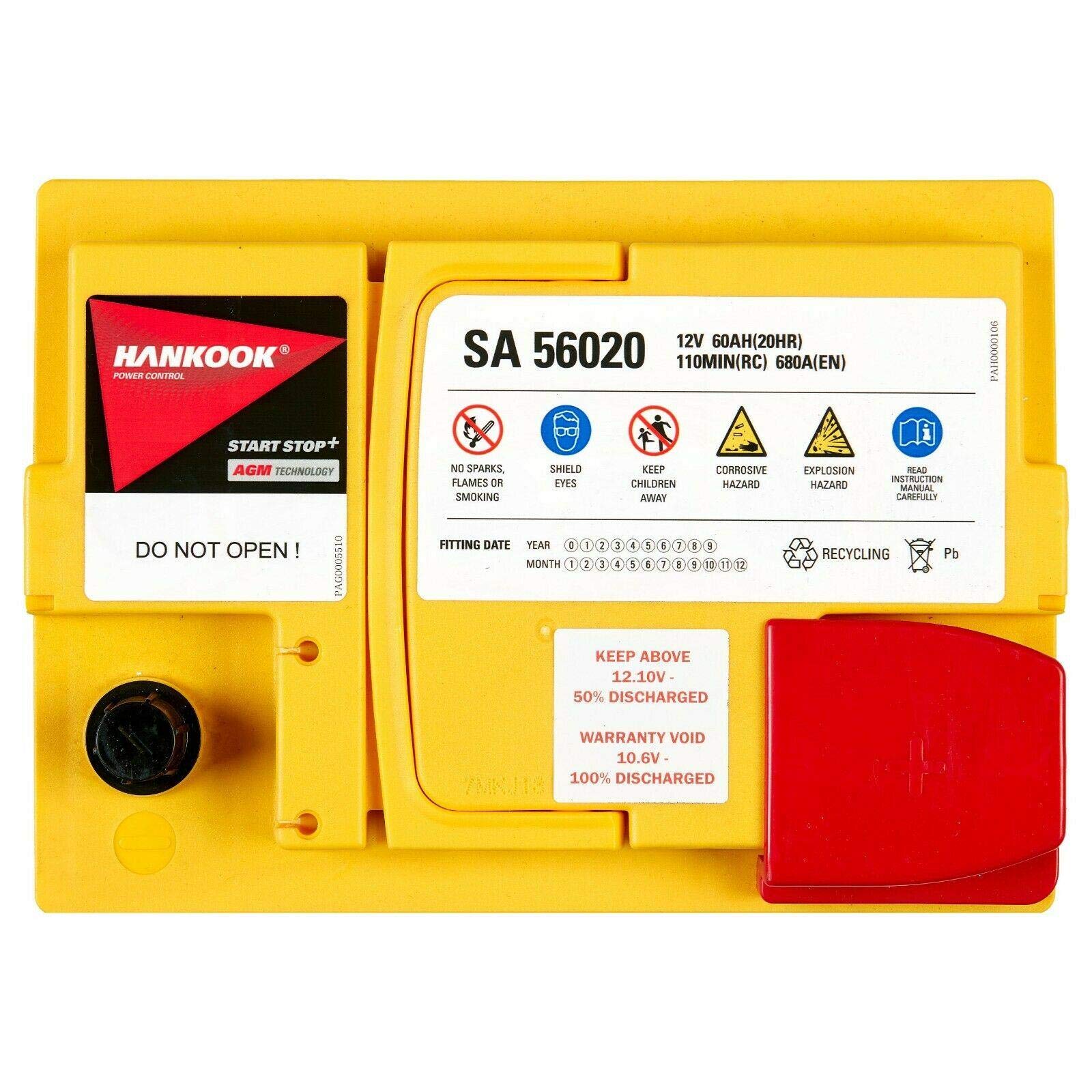 Hankook Battery Logo HANKOOK SMF 45Ah 390A 12V L+
