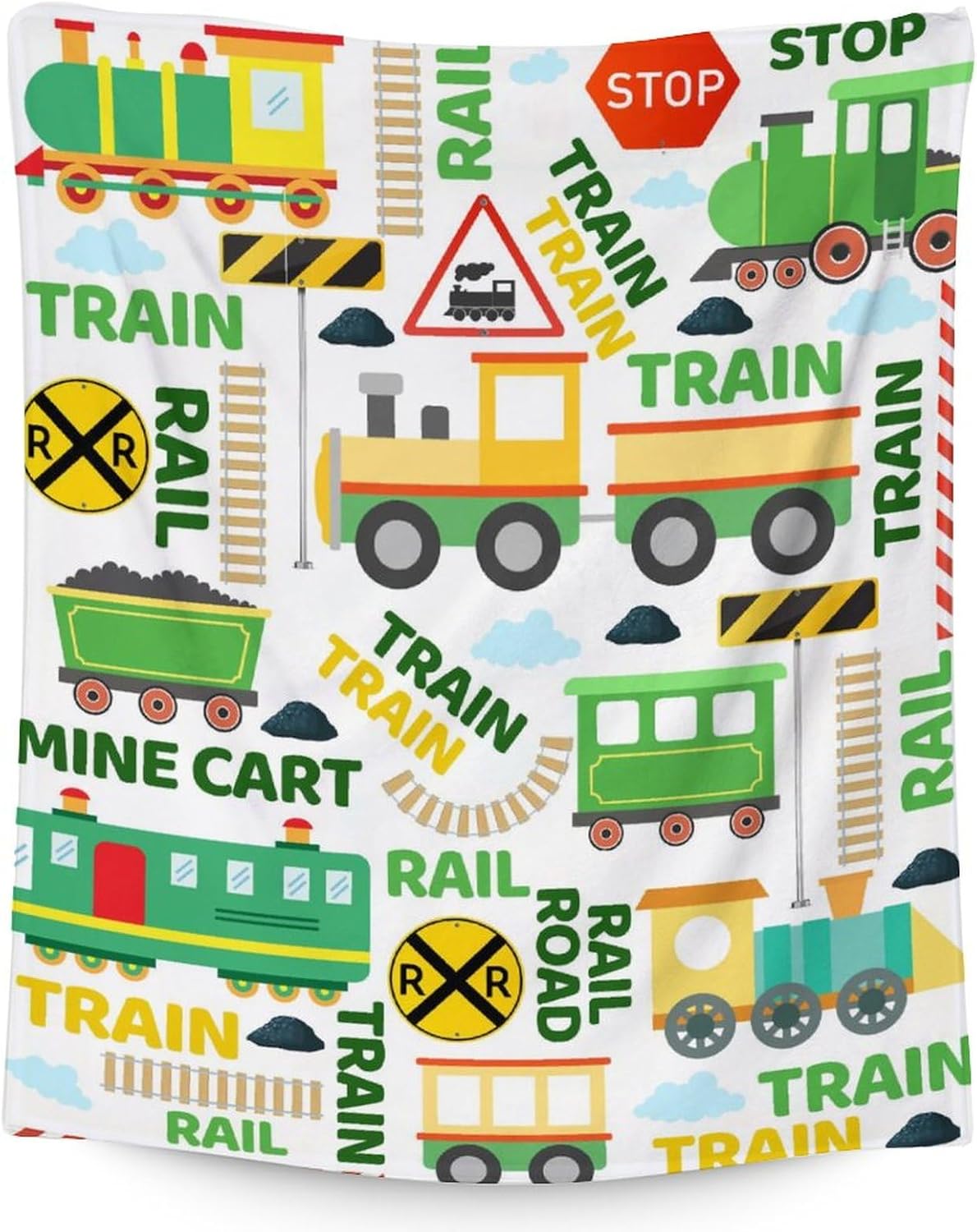 Amazon.com: Train Blanket for Kids, Train Lovers - Soft, Lightweight ...