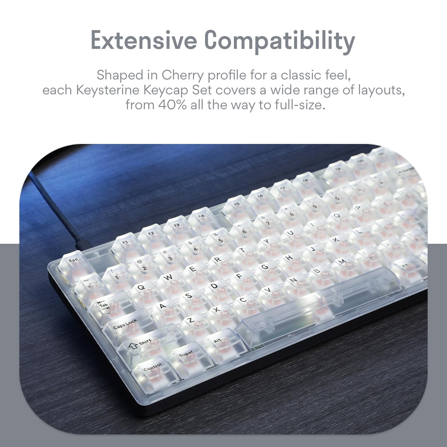 Snapklik.com : DROP + MiTo Keysterine Transparent ABS Keycap Set R2 ...