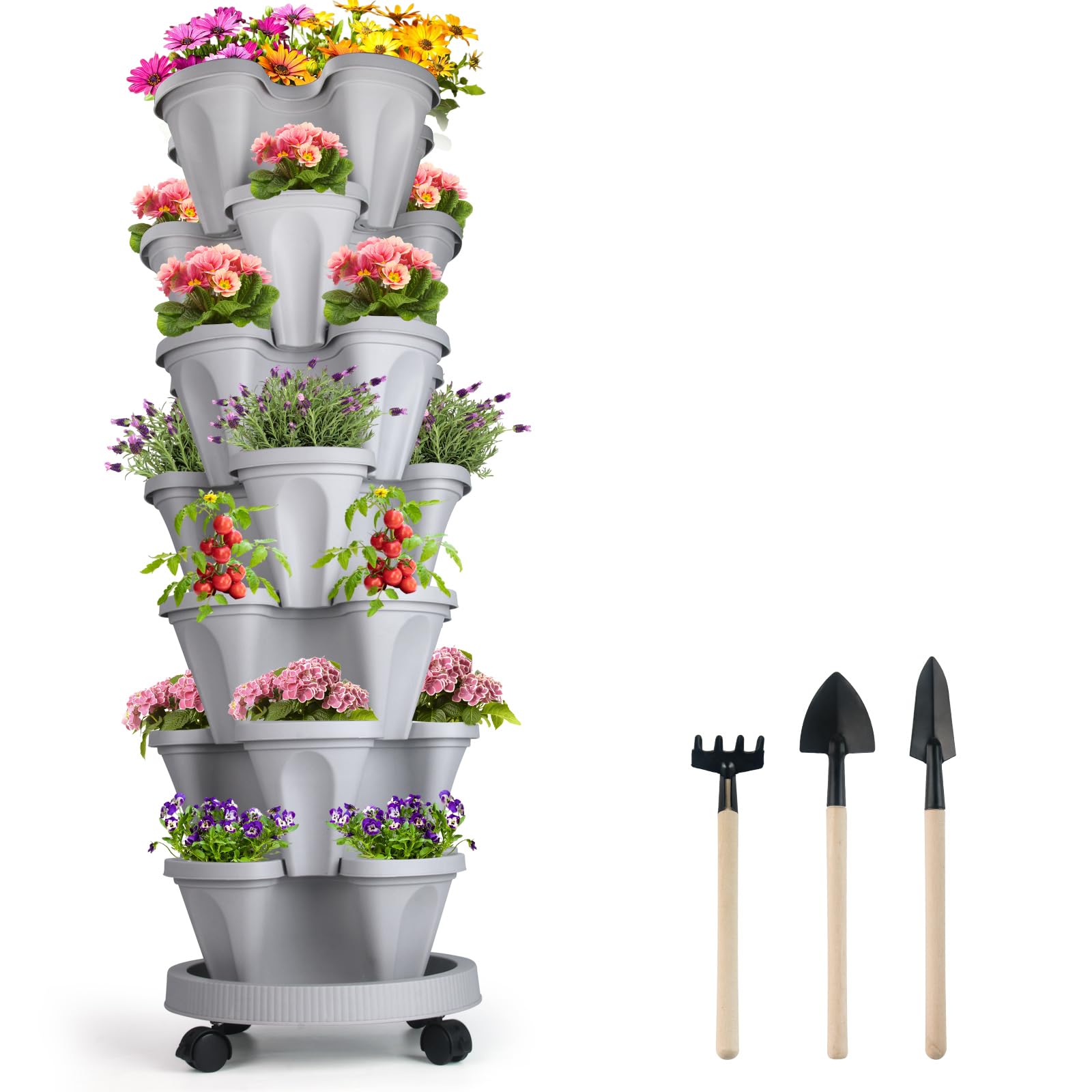 Amazon.com : DUNCHATY Stackable Planter, Vertical Garden Planter with ...