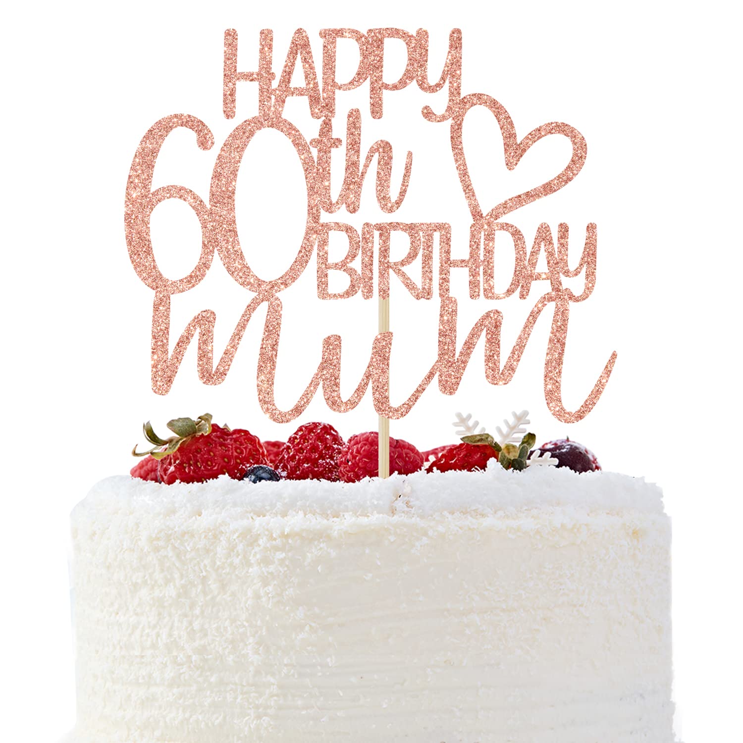Happy 60th Birthday Mum Cake Topper 60th Birthday Cake Topper ...
