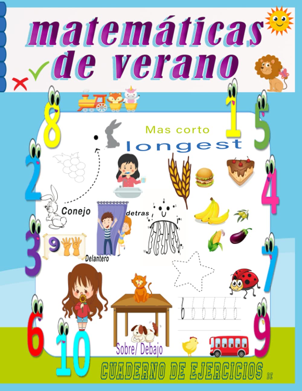Buy Cuaderno de ejercicios de matemáticas de verano: Libro de ...