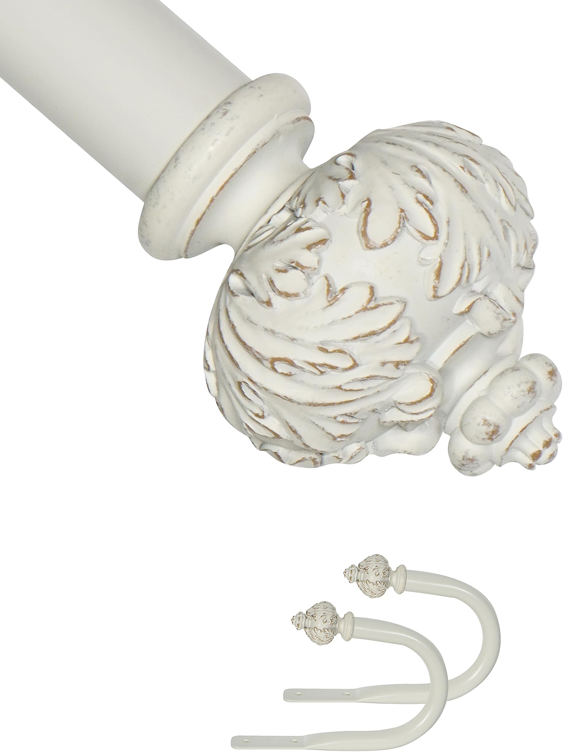 Amazon.com: Boenley 1" Curtain Rod with Albert Finials - 48" to 84 ...